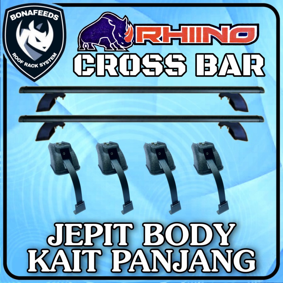 Jual Rhino Cross Bar Kaki Kotak Jepit Body Kait Panjang - Katana Zebra ...