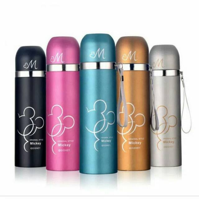 Jual Termos Mickey Mouse Vacuum Stainless 500 ml Botol Air Minum ...