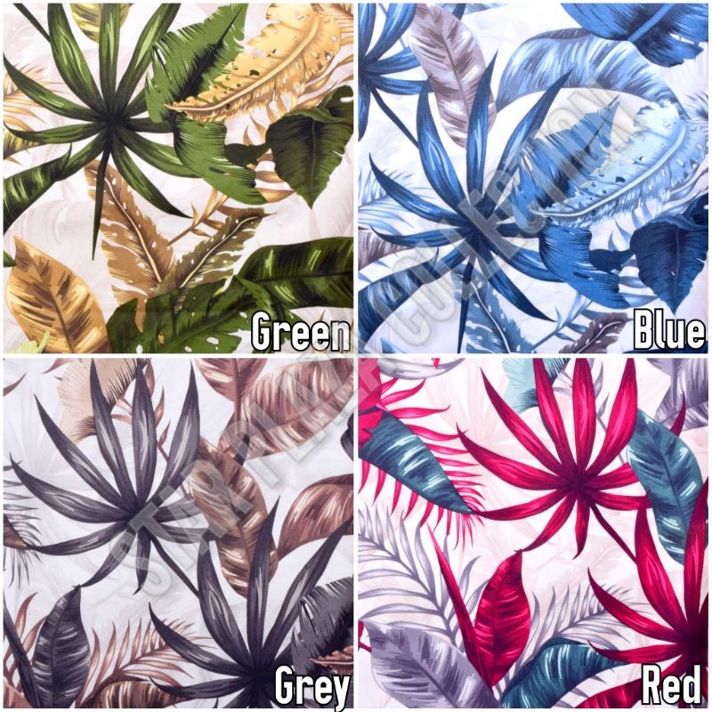 Jual Kain Beludru Bludru / Velvet Motif Tropical Daun - Tropica (Bantal ...