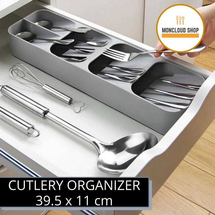 Jual Rak Organizer Tempat Sendok Garpu Laci Storage Tray Spoon Fork ...