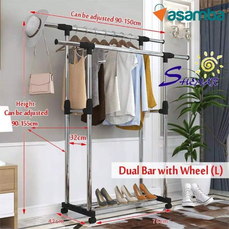 Jual stand hanger double shenar | Shopee Indonesia