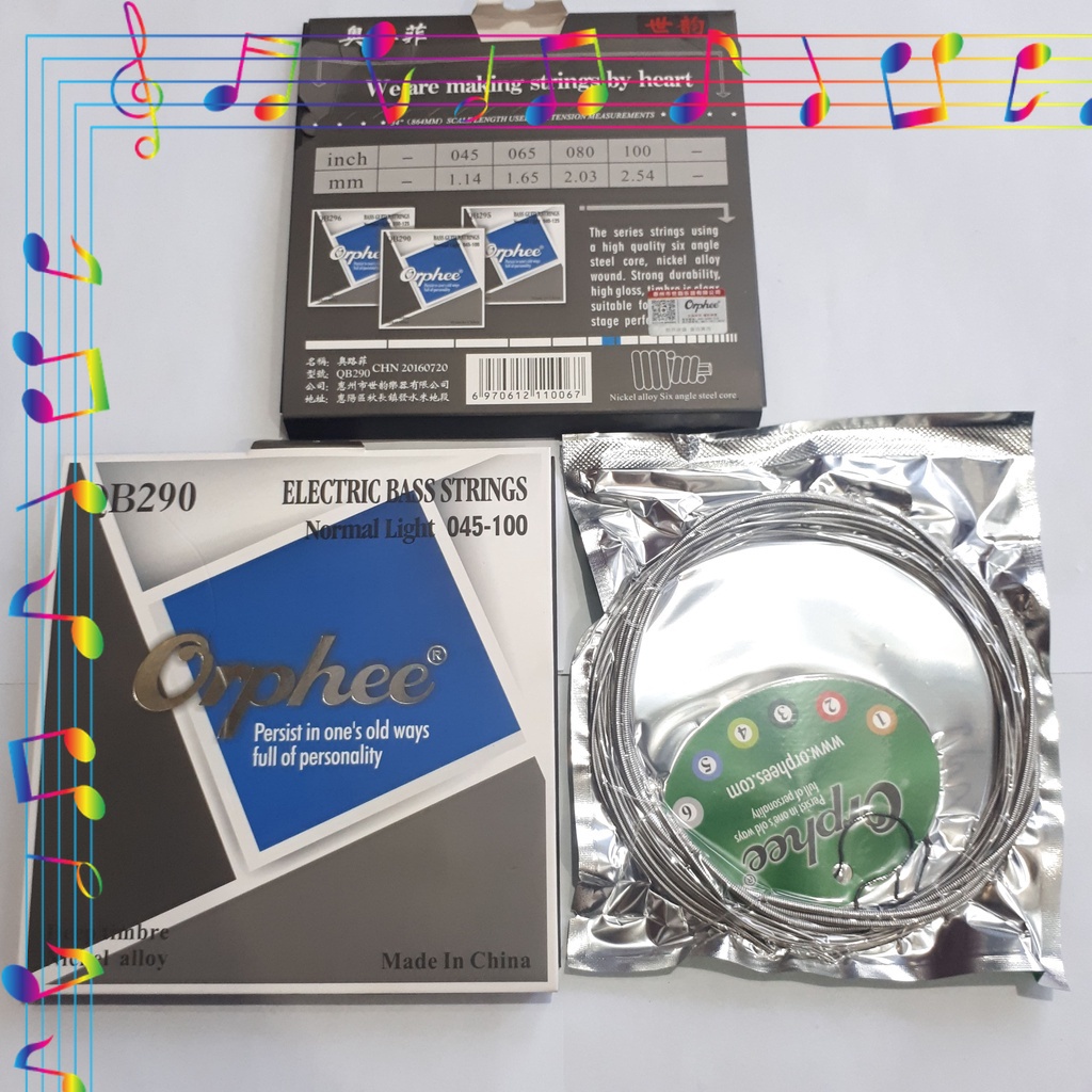 Jual SENAR BASS ELEKTRIK 4 STRING SENAR BASS AKUSTIK ORPHEE QB290 SIZE ...