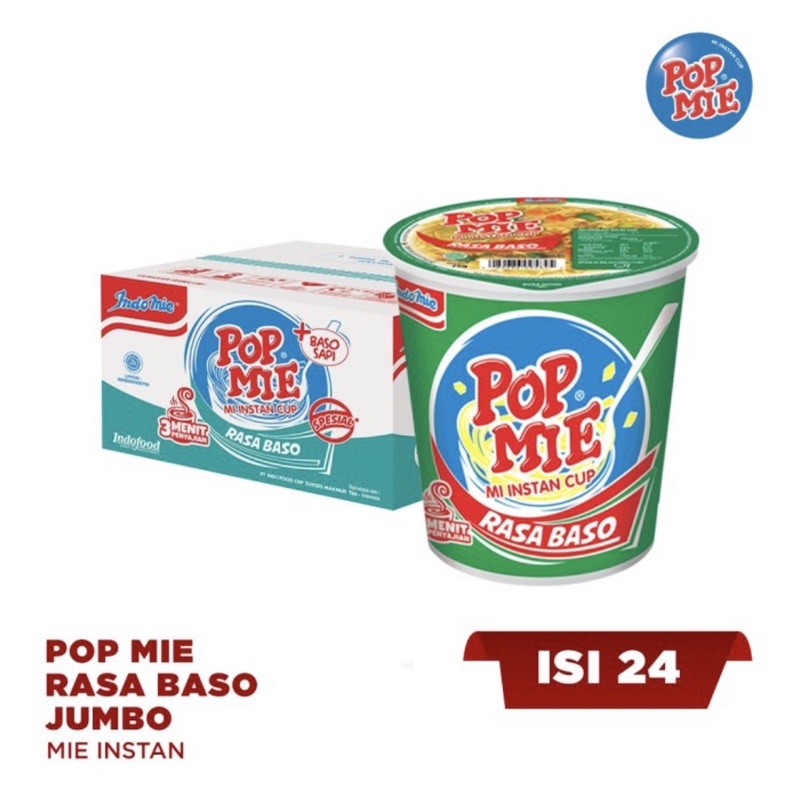 Jual Pop Mie Instant Rasa Baso Jumbo isi 24 / Karton Indomie | Shopee ...