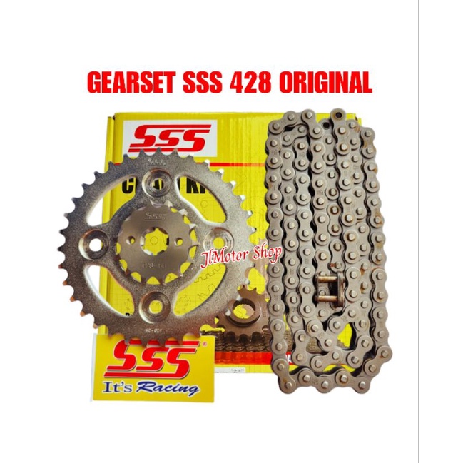 Jual CHAIN KIT SET GEARSET GEAR GIR SET SSS SUPRA X 125 KARISMA SUPRA ...