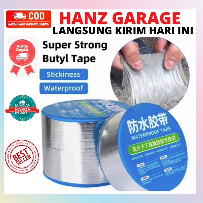 Jual Tape Anti bocor Foil Butyl Aluminium 5M X 5CM Waterproof Perekat Lakban Isolasi Anti Air ...