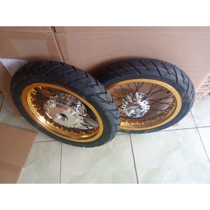 Jual velg jari jari ring 14 beat, Scoopy dan Genio tapak lebar plus ban ...
