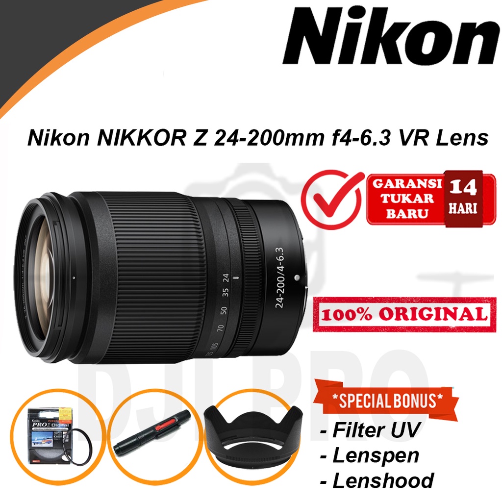 Jual Nikon NIKKOR Z 24-200mm f4-6.3 VR Lensa Nikon Z 24-200 mm Lens | Shopee Indonesia