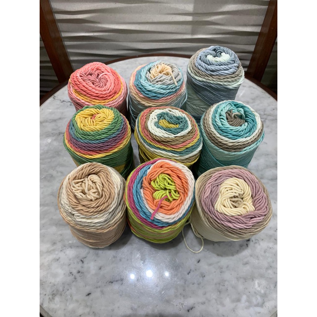 Jual Benang Milk Cotton Sakura Cake Yarn Rainbow | Shopee Indonesia
