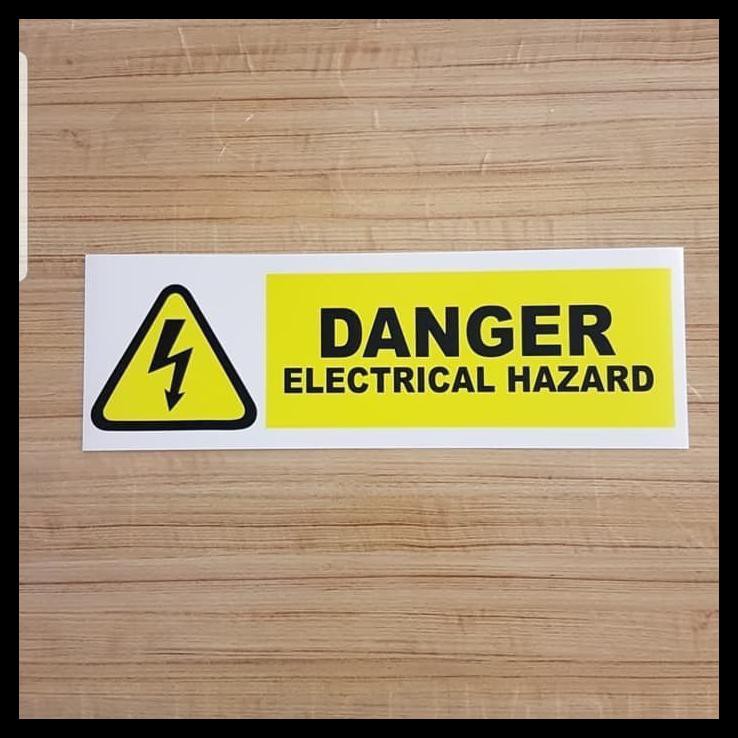 Jual Rambu Danger Electrical Hazard / Stiker Sign Bahaya Listrik ...