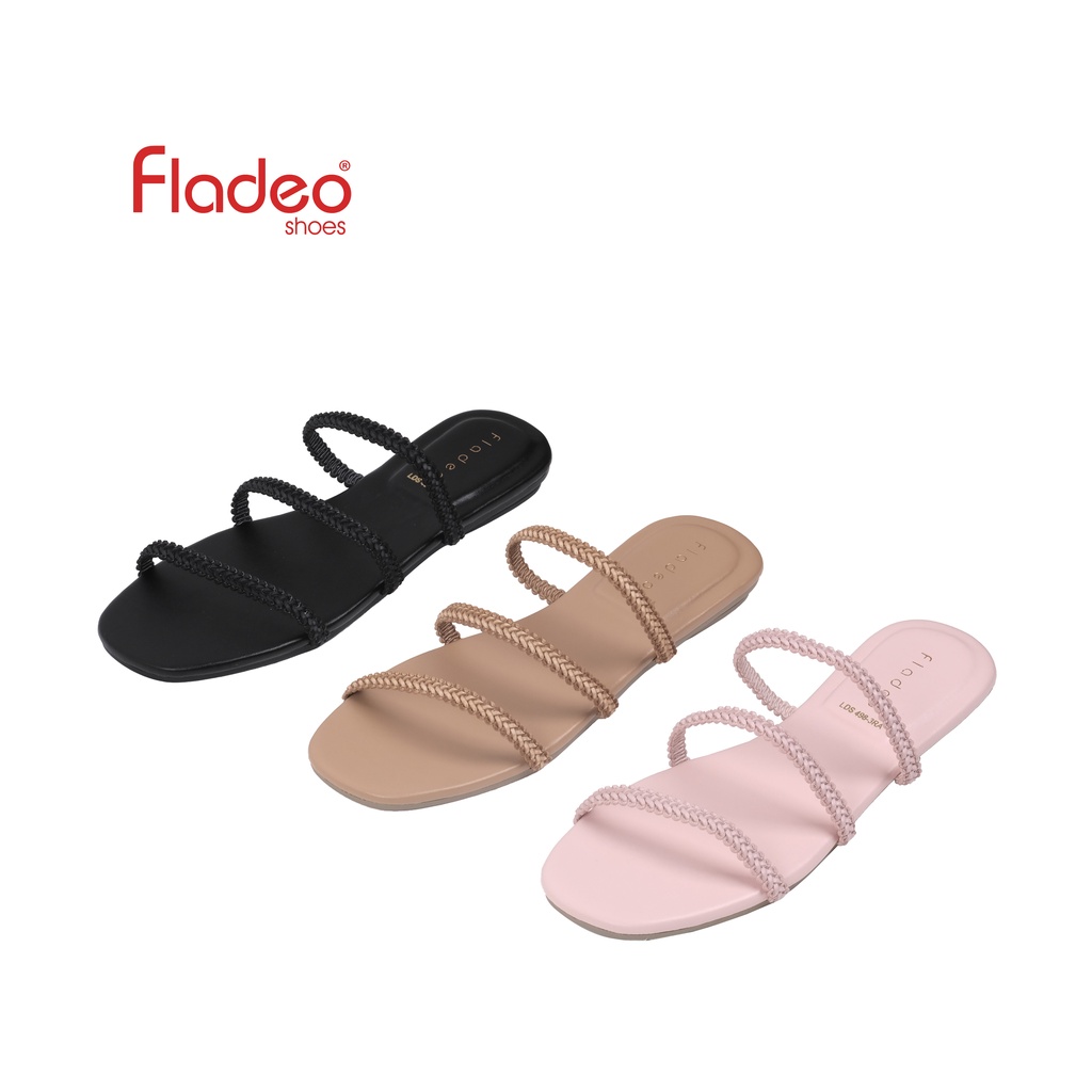 Jual Fladeo C22/LDS498-3RA/Sandal Teplek Slide Wanita [ Flat Slipper ...