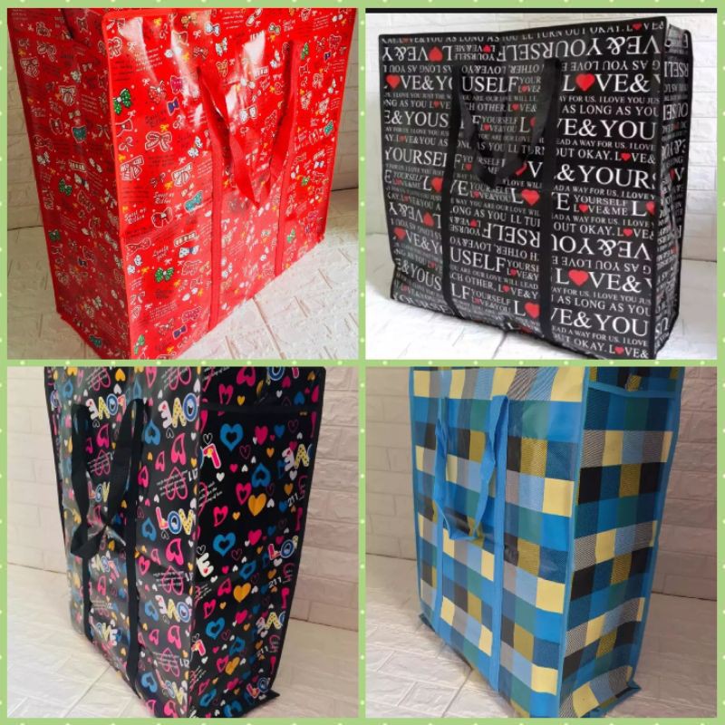 Jual Tas Laundry Jumbo Ukuran 70x70 dan 70x60cm Random Motif | Shopee ...