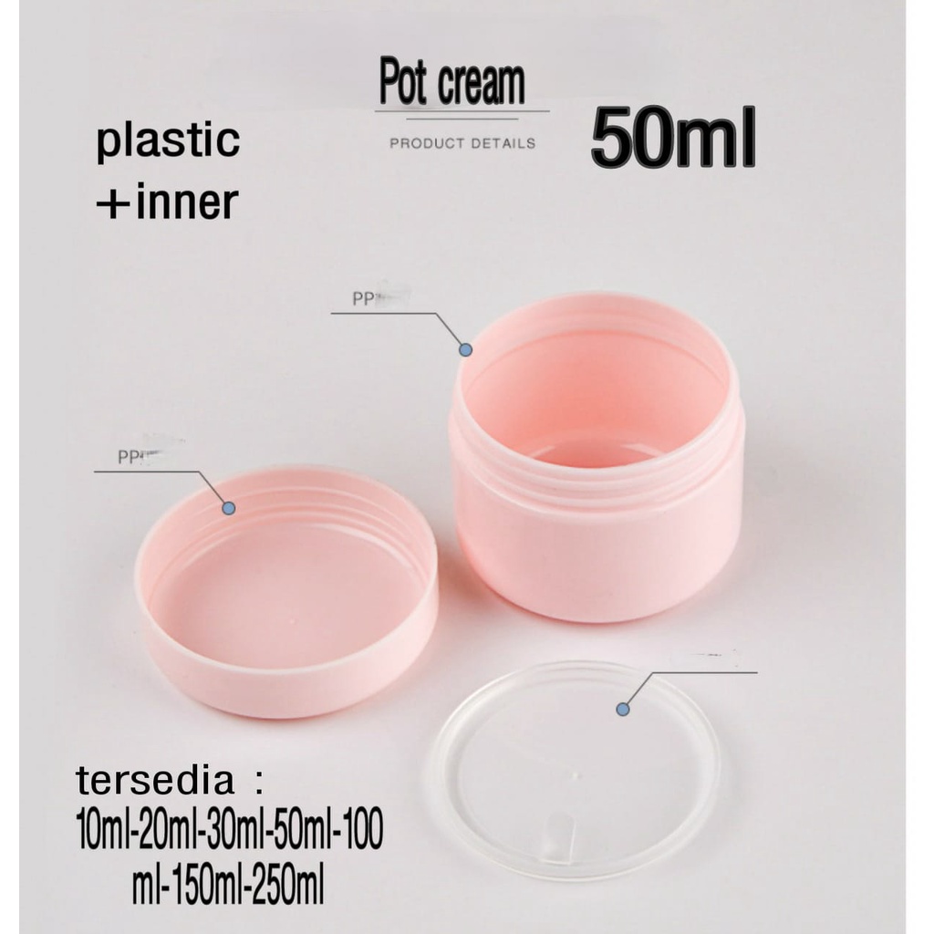 Jual Pot Cream 50ml Pot Krim Youtube Wadah Tempat Kosmetik 50gram Botol ...