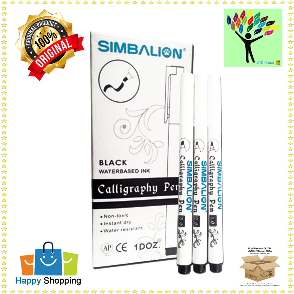 Jual Pulpen Kaligrafi - Calligraphy pen - Simbalion | Shopee Indonesia