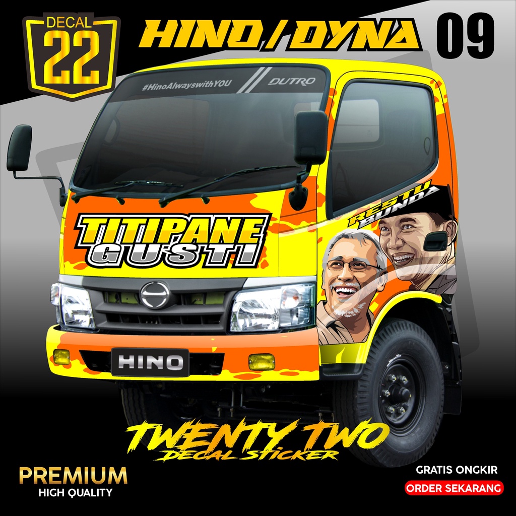Jual STIKER TRUK HINO /DECAL STIKER TRUK DYNA /STIKER MOBIL TRUK FULL ...