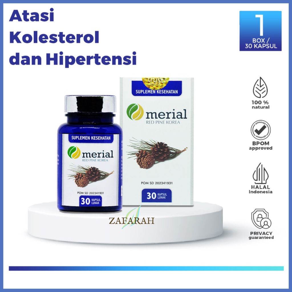 Jual MERIAL Fish Oil Obat Kolesterol Herbal / Merial Red Pine Korea Pinus Merah / Suplemen ...