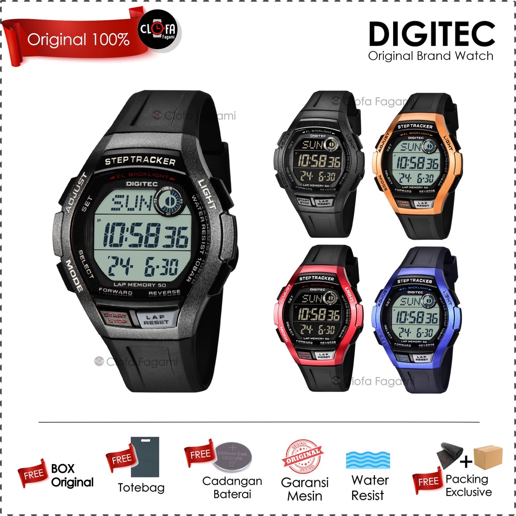 Jual DIGITEC STEP TRACKER / clofafagami / JAM TANGAN OUTDOOR / JAM ...
