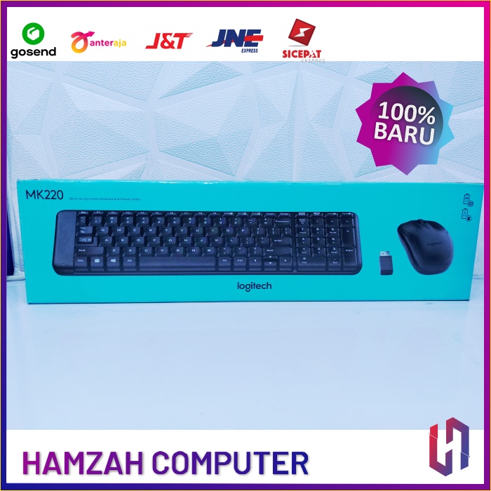 Jual Keyboard Mouse Wireless Logitech Combo MK220 Include Batre ...