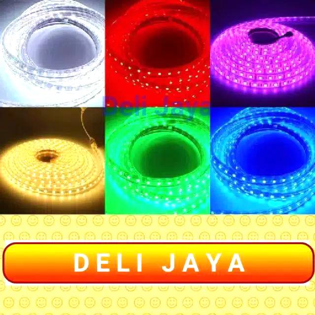 Jual Paket 15 meter Lampu Selang Strip Led AC 220volt cahaya Super ...