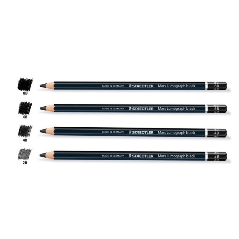 Jual STAEDTLER Pencil Mars Lumograph 111 100B-Black | Shopee Indonesia