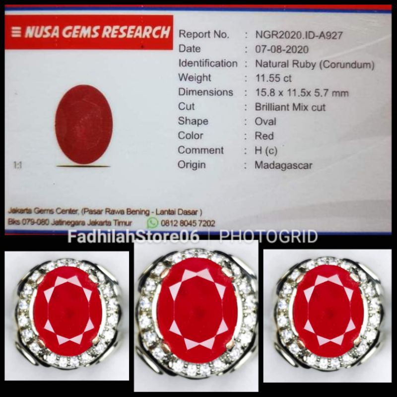 Jual [COD] NATURAL RED RUBY PIGEON BLOOD MADAGASKAR CUTTING TOP LUSTER + MEMO LAB | Shopee Indonesia