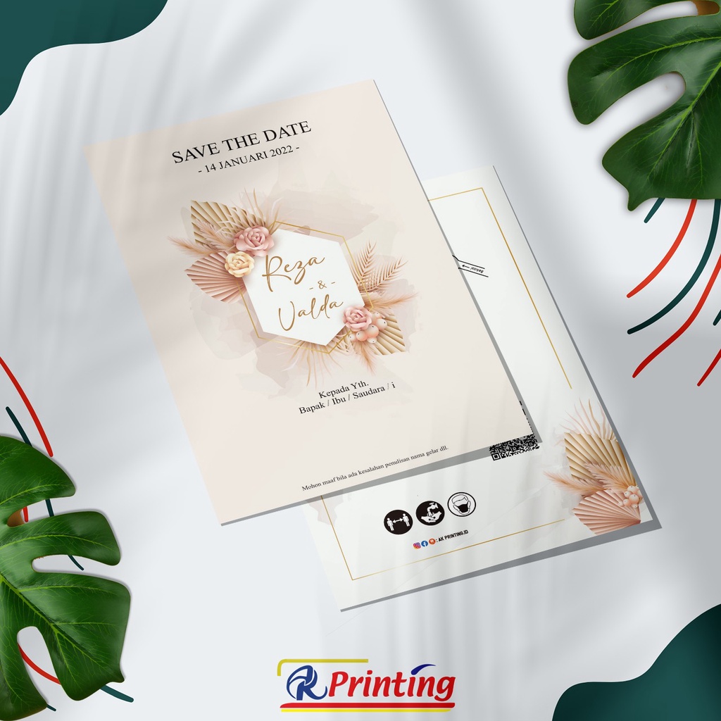 Jual Undangan Pernikahan Murah unik elegan Rustik Rustic Bunga COD ...