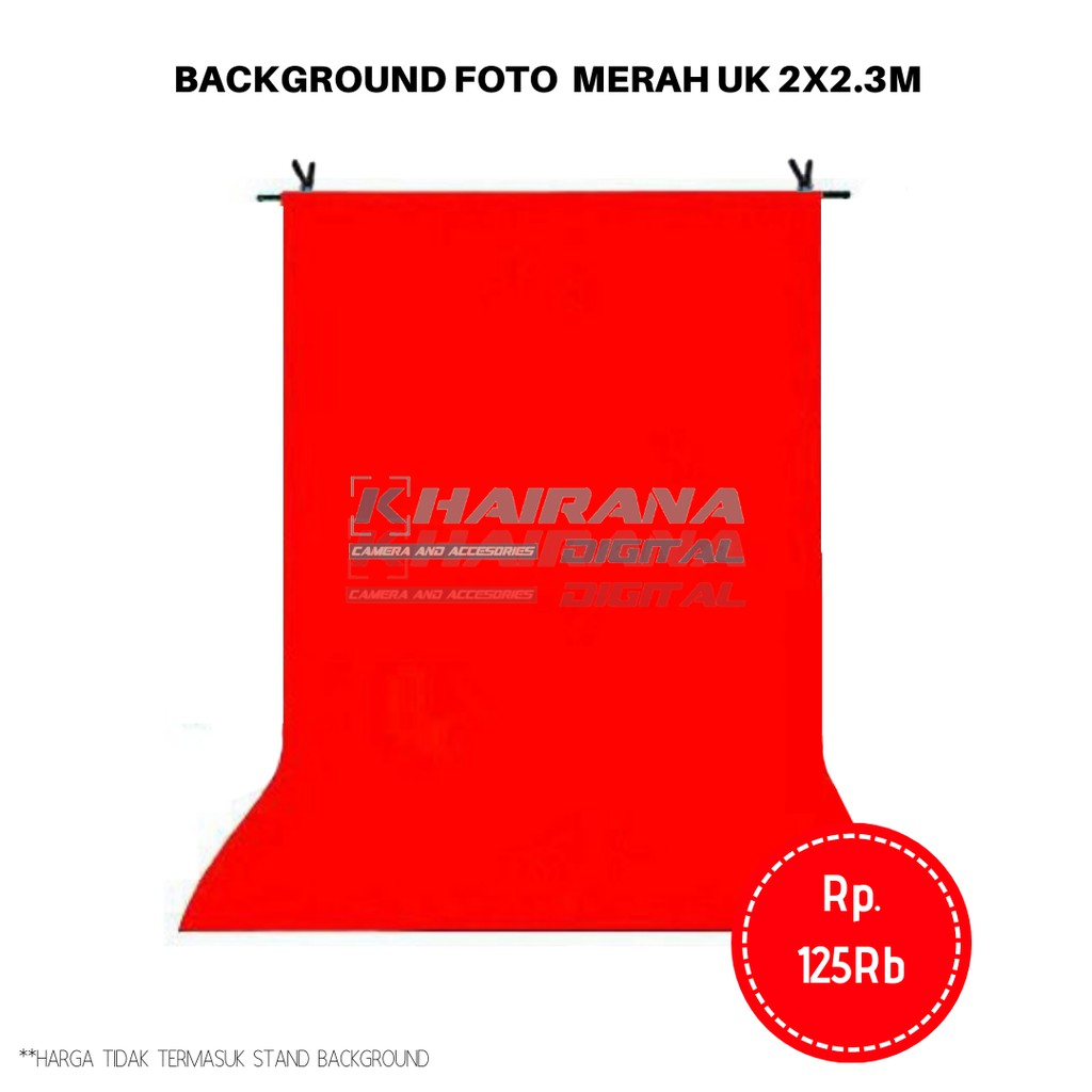 Jual Kain Background Backdrop latar layar Foto 2meter - merah POLOS ...