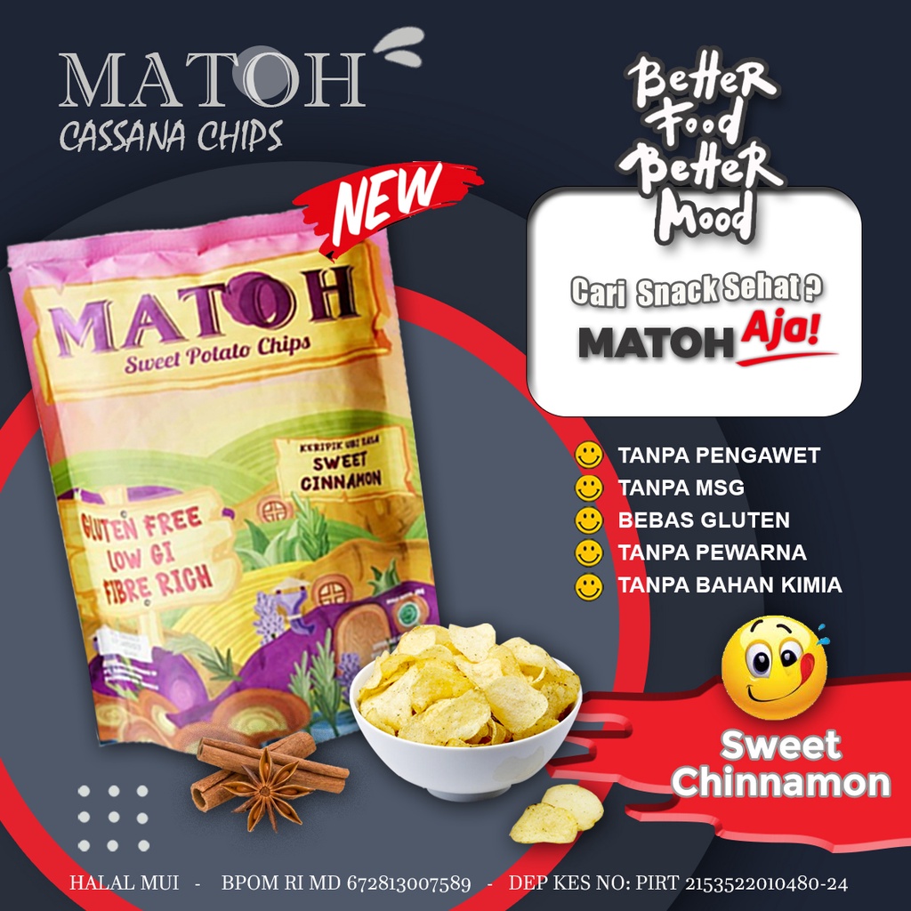 Jual Matoh Keripik Singkong Cemilan Sehat 75gr, Cassava Chips, no MSG, Gluten Free, Rasa ...