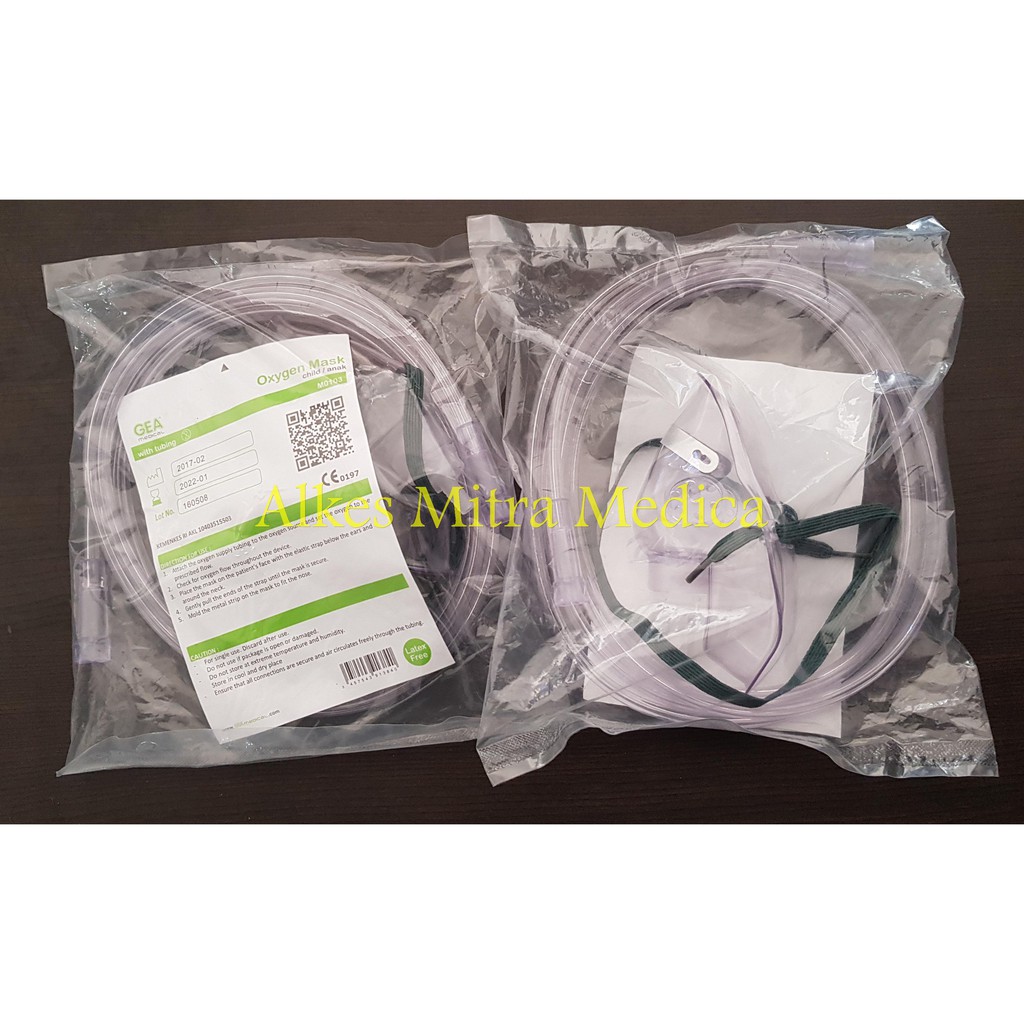 Jual Masker Oksigen Dewasa Anak /Adult Child Oxygen Mask / Sungkup ...