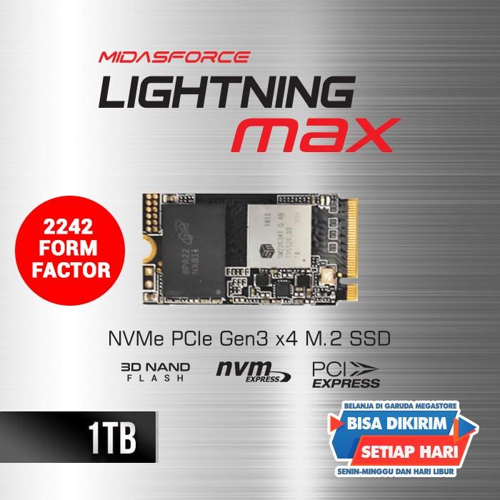 Jual Ssd | Nvme M.2 1Tb 2242 Midasforce Lightning Max Ssd Nvme M.2 Pcie ...