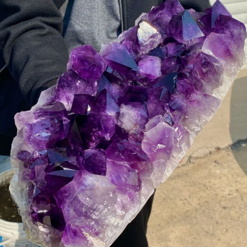Jual Natural Amethyst Huge Extra Large Deep Purple Crystal Mineral ...