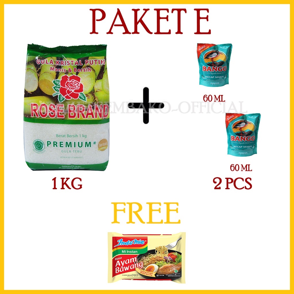 Jual Paket E - Gula 1kg Kecap Bango Gratis Indomie Paket Sembako ...