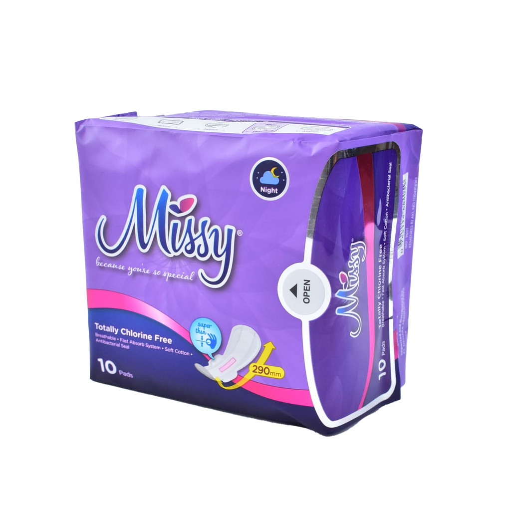 Jual Missy Night Super Thin Wings 290 Mm 10 Pads Shopee Indonesia