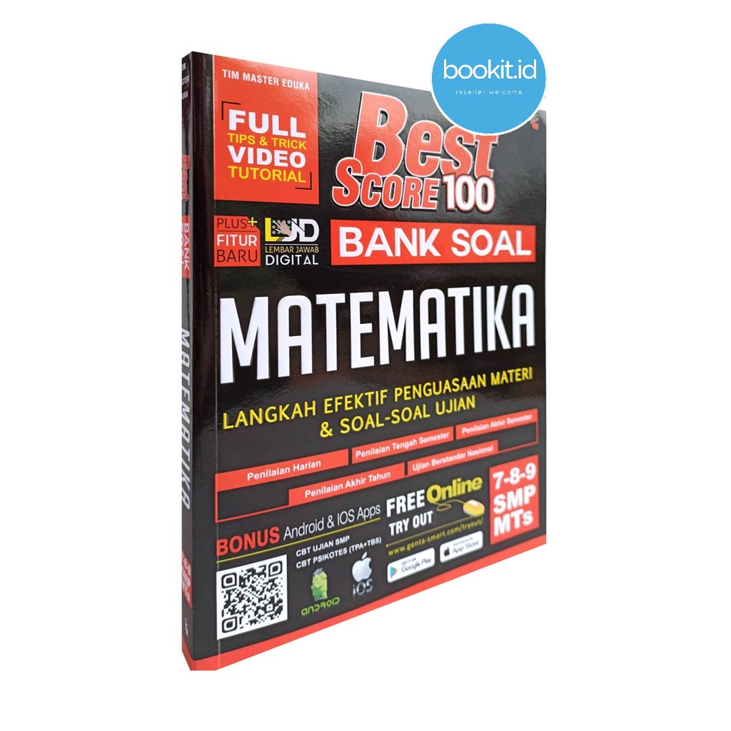 Jual Buku Pelajaran SMP Best Score 100 Bank Soal Matematika SMP MTS 7-8-9 | Shopee Indonesia