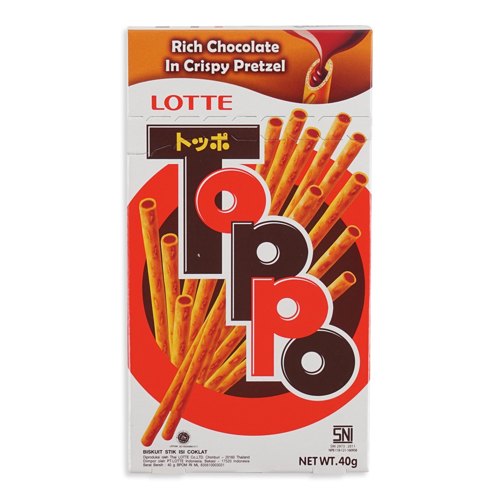 Jual Toppo coklat filled biskuit stick Lotte Toppo Chocklate stick ...