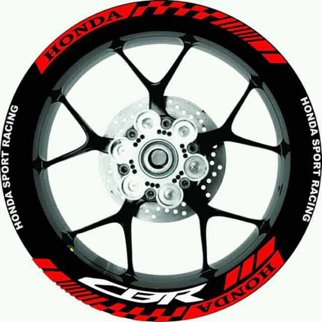 Jual Promo Stiker velg custom honda CBR sticker lis whell rim | Shopee ...
