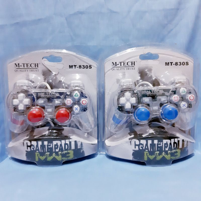 Jual GAMEPAD SINGLE GETAR TRANSPARAN STICK PS USB SINGLE M-TECH R-ONE ...