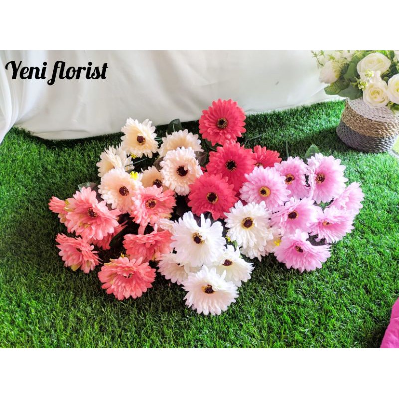 Jual Bunga gerbera premium/ gerbera besar/gerbera Daisy/aster/Krisan ...