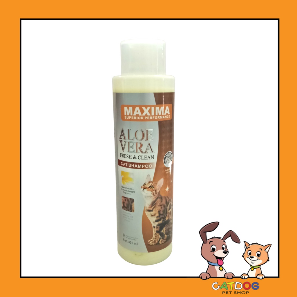 Jual Maxima Cat Shampoo Aloe Vera Fresh & Clean 400ml | Shopee Indonesia