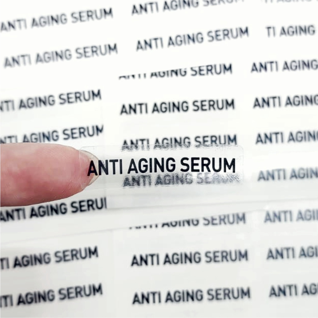 Jual Sticker Bening Transparant Day Night Cream Stiker Label Vinyl 4 x ...