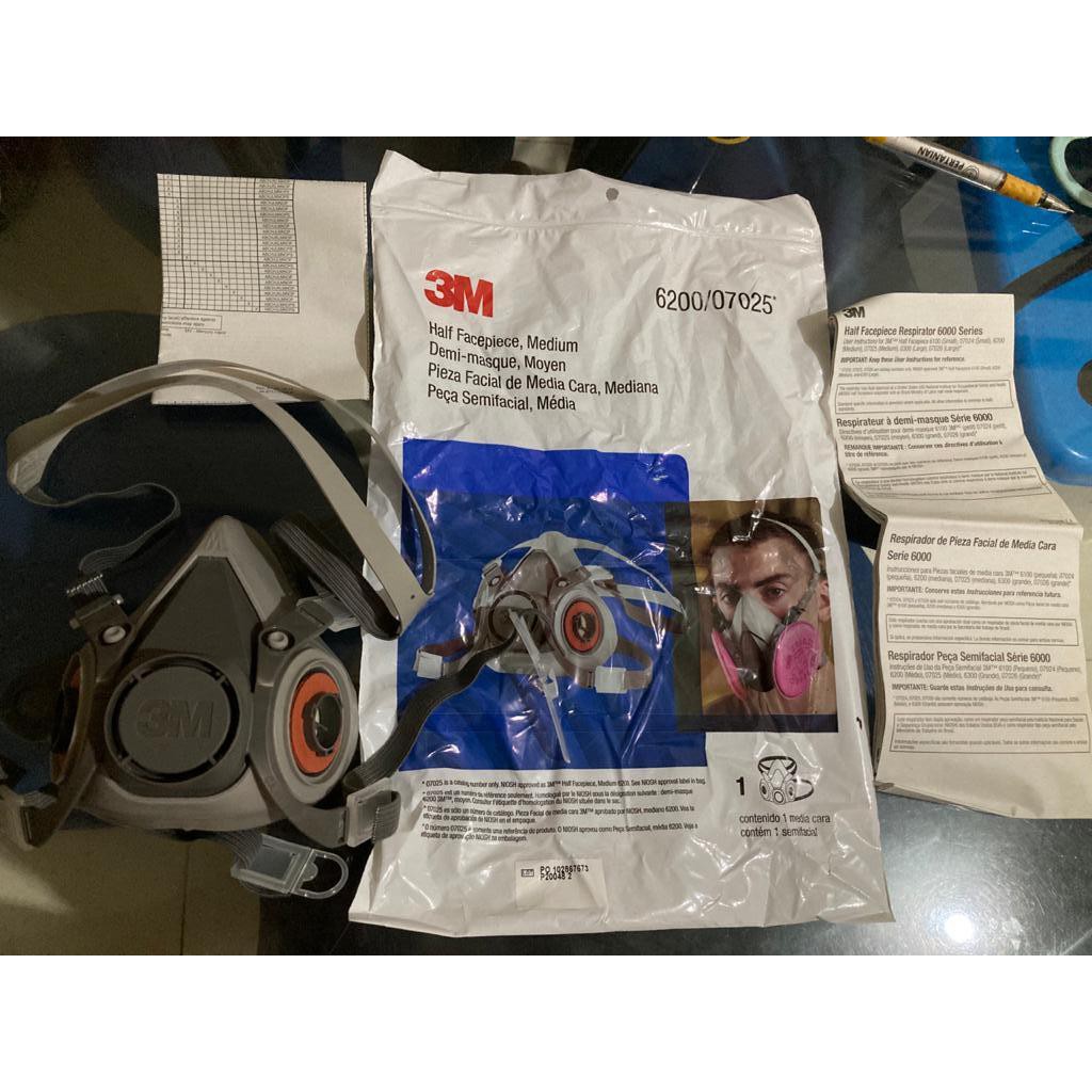 Jual Masker Safety 3M 6200 / 07025 Reusable Double Cartridge Half Face ...