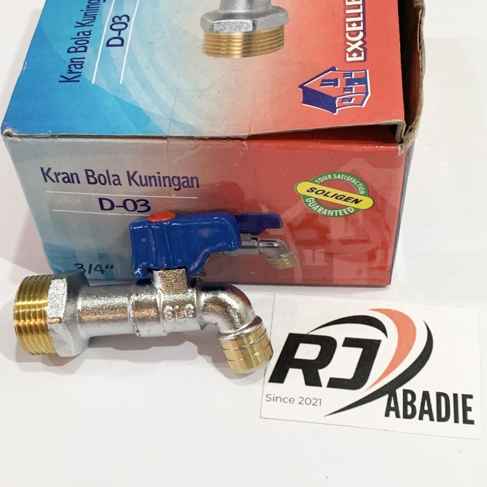 Jual Kran Keran Bola Tembok Kuningan SOLIGEN D03 BC 1/2" 3/4" | Shopee Indonesia