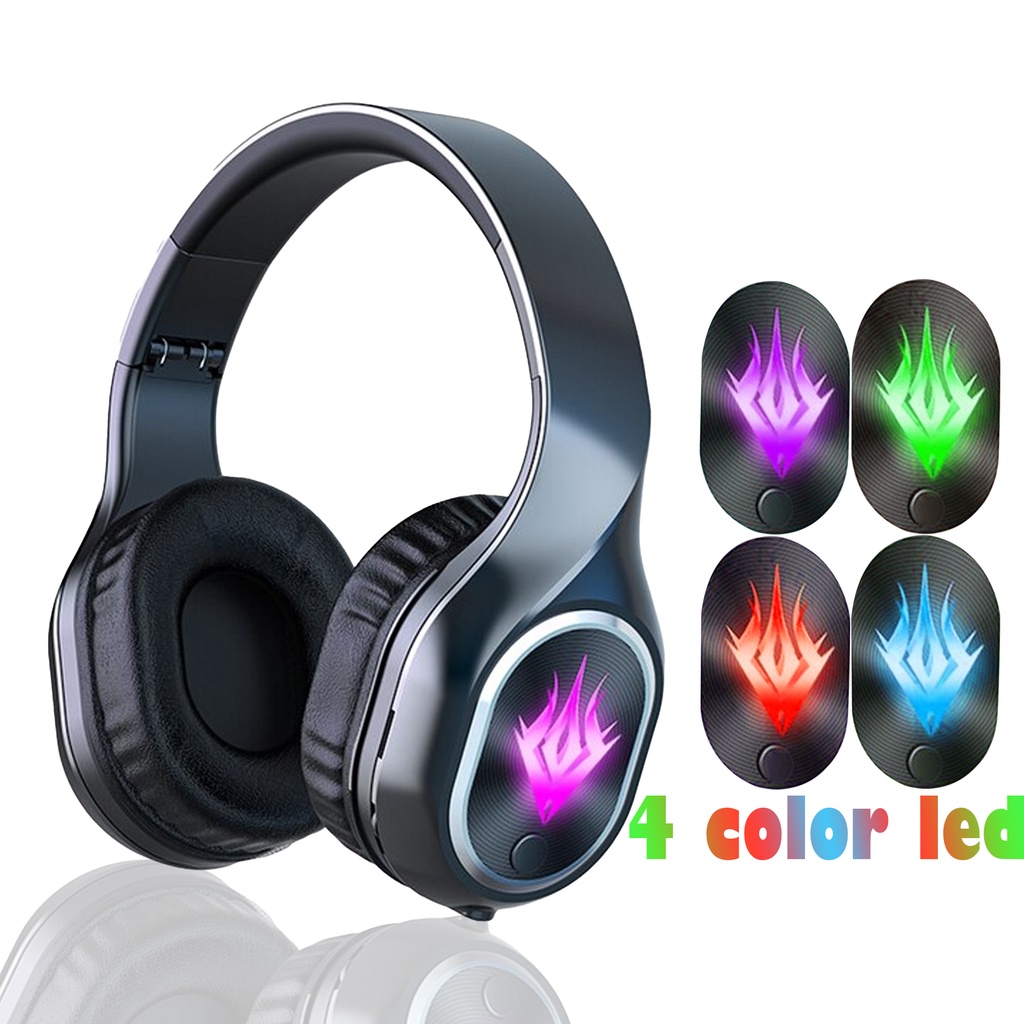 Jual Headset Bluetooth Gaming Lampu RGB Music Extrabass Dinamic 3D ...