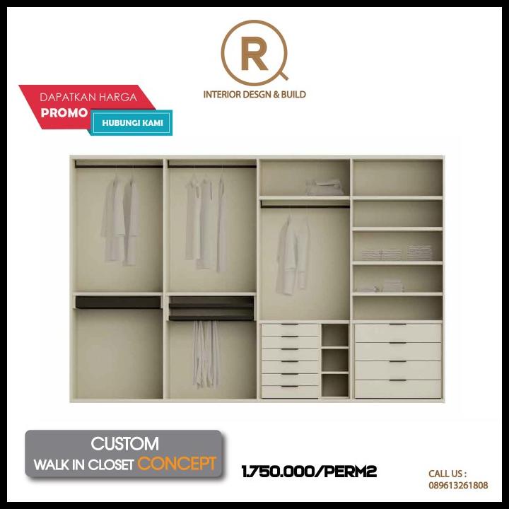 Jual Custom Walk In Closet Concept Hpl Rak Dinding | Shopee Indonesia