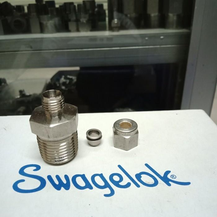 Jual Fitting Male Connector Swagelok, 1/4 In. Tube Od X 1/2 In. Male Npt Ss316 | Shopee Indonesia