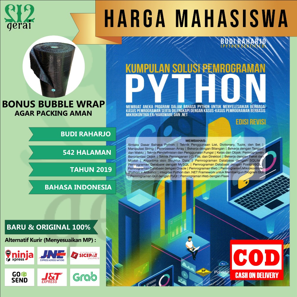 Jual BUKU KUMPULAN SOLUSI PEMROGRAMAN PYTHON BUDI RAHARJO REVISI 2 ...