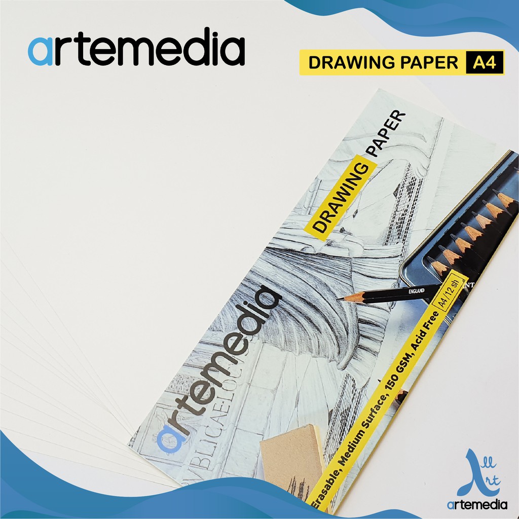 Jual Artemedia Drawing Paper A3 Kertas Sketsa Pensil, Pensil Charcoal ...