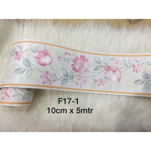 Jual Wallpaper Dinding Border List Bunga Pink fs | Shopee Indonesia
