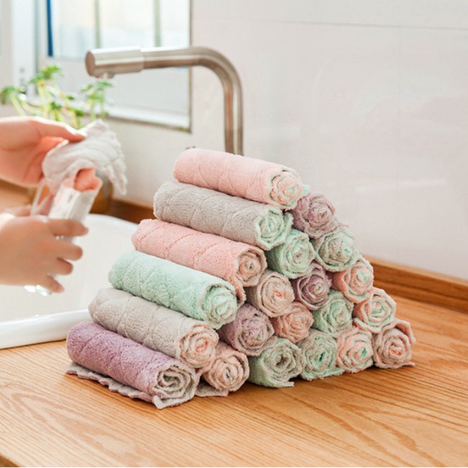 Jual Kain Lap Meja Piring Anti minyak Bahan Microfiber Kain lap ...