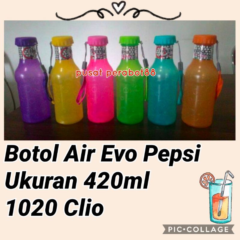 Jual Botol Air Evo Pepsi SET 2 Pcs Ukuran 420ml 1020 Clio | Shopee ...