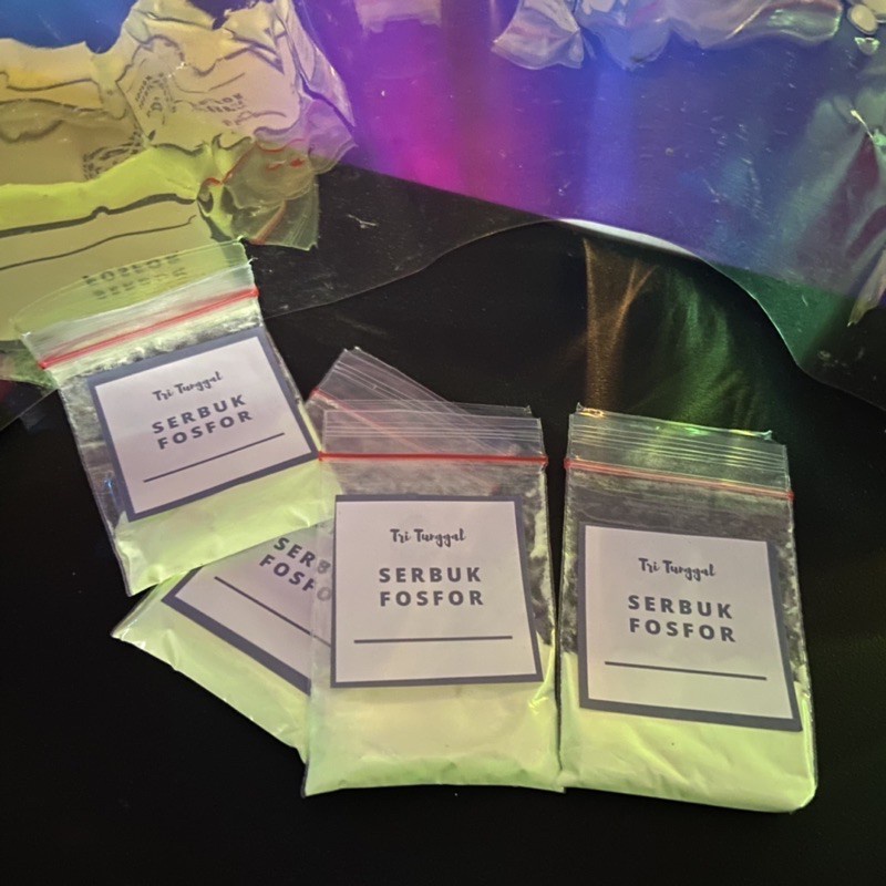 Jual Serbuk Fosfor 3gr Glow In the Dark DIY Bubuk Sablon Nyala Dalam ...
